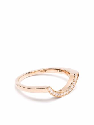 Loyal.e Paris bague Intr&eacute;pide en or rose recycl&eacute; 18ct pav&eacute;e de diamants