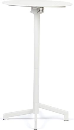 Sklum Klappbarer und umwandelbarer Bartisch in 2 H&ouml;hen aus Stahl (&Oslash;59,5 cm) Dely Weiss