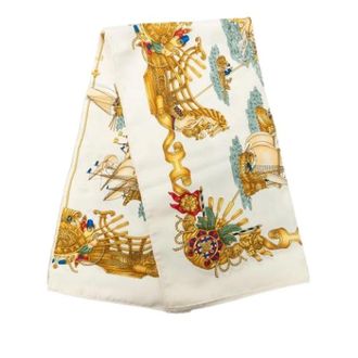 Herm&egrave;s Pre-owned Voiles de Lumiere Scarf - Femme - Pre-owned - Blanc - Taille: ONE Size