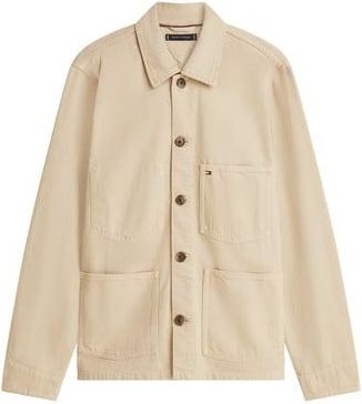Tommy Hilfiger Veste droite &agrave; logo en coton