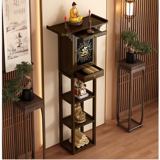 Generic Vielseitiger Altarschrank Mit Schubladen, Altartisch Aus Holz, Chinesischer Buddha-Gebetstisch F&uuml;r Schlafzimmer, Wohnzimmer, B&uuml;ro, Eingangsbereich(Wal