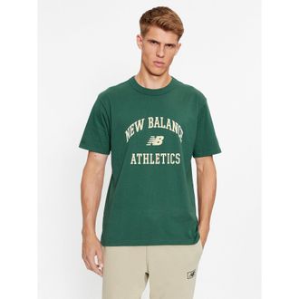 New Balance T-Shirt Athletics Varsity Graphic T-Shirt MT33551 Gr&uuml;n Regular Fit