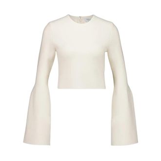 Gabriela Hearst Ivory Stricktop mit langen &Auml;rmeln - - Tops - Damen - Wei&szlig; - S