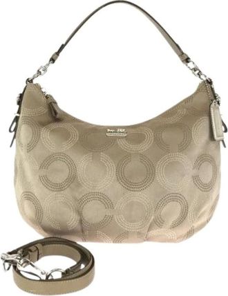 Coach Pre-owned Sac Madison Dotted Op Art Satin 2way - Femme - Pre-owned - Beige - Taille: ONE Size