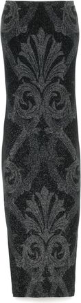 Wolford Maxikleid aus metallischem Jacquard - Schwarz
