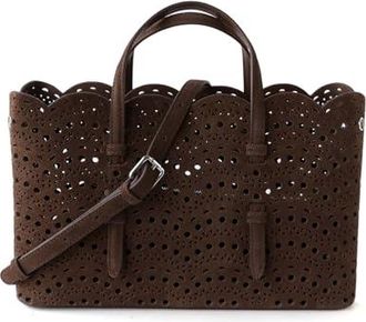 Generic Sac bandouli&egrave;re en daim ajour&eacute; pour femme, sac &agrave; main &agrave; bandouli&egrave;re avec poign&eacute;e sup&eacute;rieure, grand format, id&eacute;al au quotidien