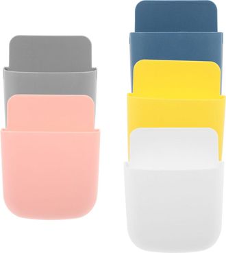 Amosfun 5 St&uuml;ck Teiliges Wandmontage Aufbewahrungsbox Farben Design Kompakt Leichter Abs Vielseitig f&uuml;r Fernbedienungen K&uuml;chenutensilien Schlafzimmer Badezimm