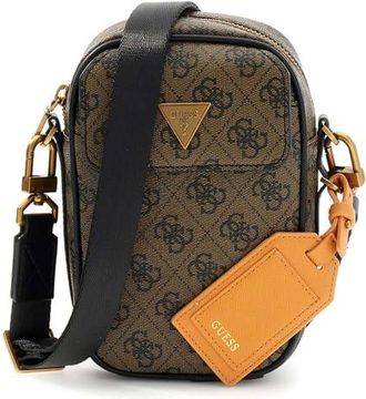 Guess sac &agrave; &eacute;paule bandouli&egrave;re Milano Crossbody Micro Bag Coffee marron clair