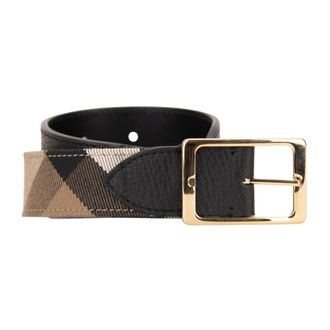 Burberry unisex, Accessoires, Multicolore, Taille: 90 CM Ceinture en cuir avec boucle logo