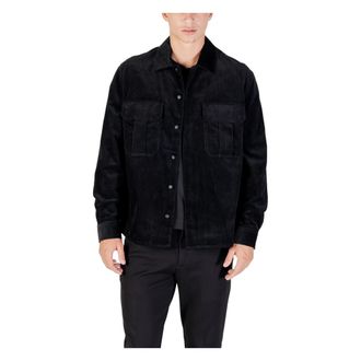 Antony Morato Shirt mit gelogem Metallabzeichen - - Jackets - Herren - Schwarzk - S