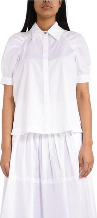 Max Mara Femme, Blouses et Chemises, Blanc, Taille: 40 FR Poplin Shirt