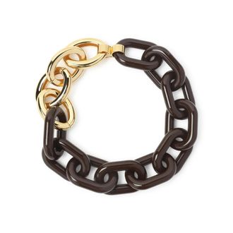 Marni Halskette - Interlocking Chain Link Necklace In Metallic Brass - Gr. unisize - in Braun - f&uuml;r Damen