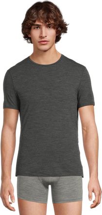 Icebreaker Herren Merino Anatomica Short Sleeve Crewe T-Shirt - Jet Heather - Medium