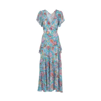 Rixo Rixo, Femme, Robes, Bleu, Taille: 36 FR Evie Midi Dress