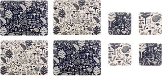 Price & Kensington Woodland Platzset und Untersetzer, 8-teiliges Set