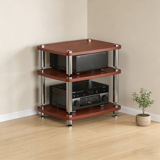 Generic HiFi Regal AV-Medienst&auml;nder im offenen Design, HiFi-Lautsprecherbox mit Vibrationsd&auml;mpfung, kleines Entertainment-Center for Wohnzimmer, Spielzimmer u