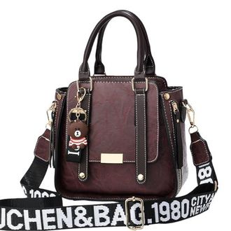 Generic Sac &agrave; main d&eacute;contract&eacute; en cuir PU pour femmes et filles, avec sangle r&eacute;glable, capacit&eacute; pour les sorties de travail et de