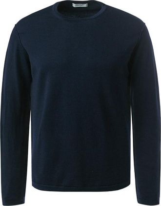 Crossley Herren Pullover blau Wolle unifarben