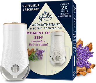 Glade Aromatherapy Electric Scented Oil Duftspender + Nachf&uuml;llpack Moment of Zen, Lavendel und Sandelholz, 20 ml