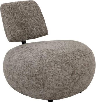 Made In Meubles Fauteuil en tissu avec dossier beige chin&eacute; Teresia