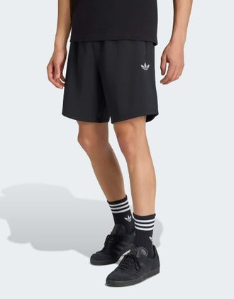 adidas Originals Trefoil Essentials - Short en tissu a&eacute;r&eacute; - Noir