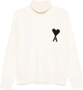 Ami Ami De Coeur Roll-neck Wool Sweater