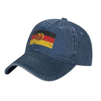Generic Effet De Texture du Drapeau De lAllemagne De lest Unisexe Trucker Caps sans D&eacute;formation Casquette De Baseball R&eacute;tro Ancien Chapeau pour Sport Randonn&eacute;