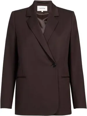 Saison 1865 Veste col tailleur en laine m&eacute;lang&eacute;e