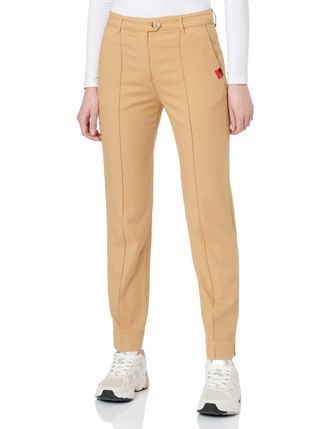 Love Moschino Moschino Damen Rubber Label Casual Pants, Rust Light Brown, 46 EU