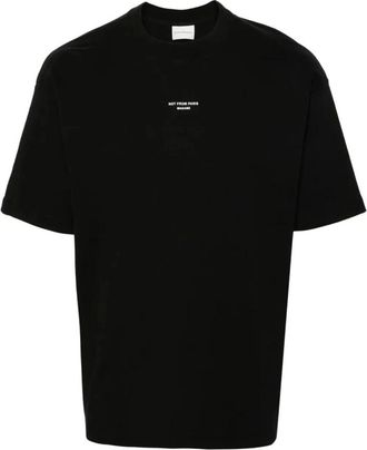 Dr&ocirc;le de Monsieur Homme, Tops, Noir, Taille: M T-Shirt &agrave; Slogan Classique