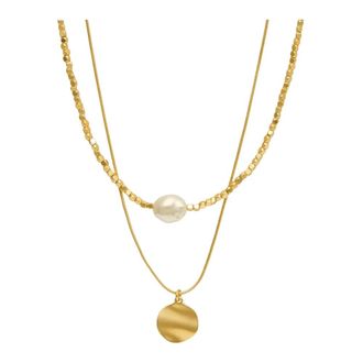 Dansk Copenhagen Femme, Accessoires, Jaune, Taille: ONE Size Collier Personnalisé Plaqué Or Icône de Design