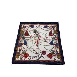 Celine Pre-owned Vintage Tassel and Chain Print Silk Scarf - Femme - Pre-owned - Multicolore - Taille: ONE Size