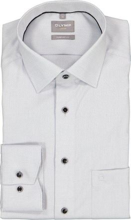 Olymp Herren Hemd grau Baumwolle