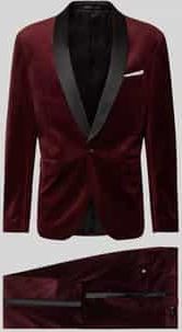Lindbergh Slim Fit Anzug aus Samt