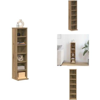 vidaXL CD-Regal Artisan-Eiche 21x20x88 cm Holzwerkstoff - CD-Regal - CD-Regale - CD-Schrank - Regalschrank