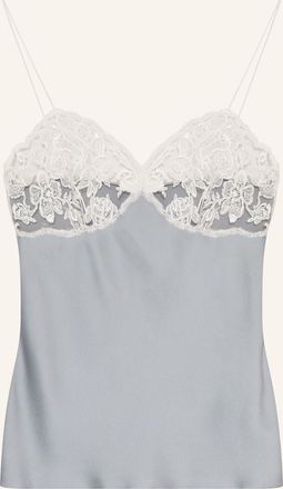 Chloé Blusentop Aus Satin Mit Spitze blau