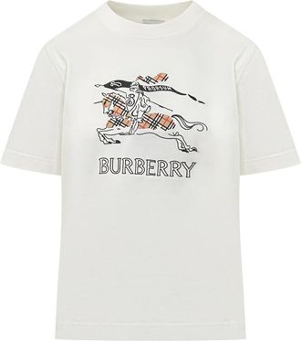 Burberry Femme, Tops, Blanc, Taille: 40 FR T-shirt &agrave; imprim&eacute; graphique