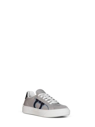 Ferragamo Mens Sneakers Gancini Grey Calf Leather (bos Taurus) Trainers