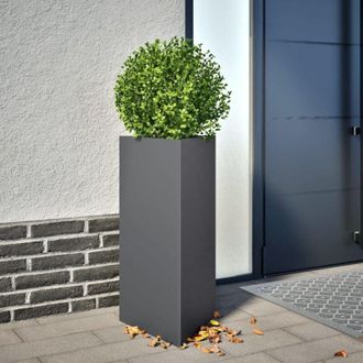 vidaXL Vidaxl - Jardinière anthracite triangulaire 40x34,5x70 cm acier