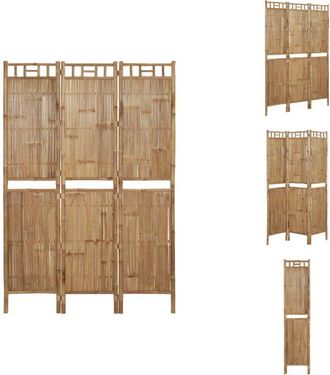 vidaXL 3-tlg. Raumteiler Bambus 120x180 cm - Bambus Raumteiler - Paravent - Raumtrenner - Zimmerdivider - Wohnzimmerdeko