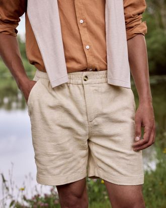 Faguo Short &eacute;cru coton et viscose