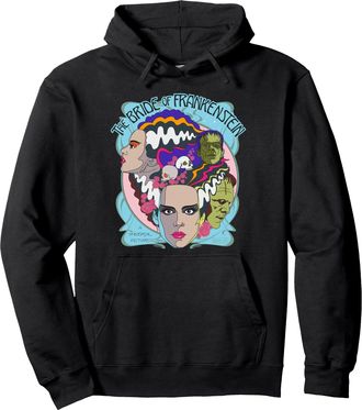 Universal Monsters Bride Vintage Horror Collage Pullover Hoodie