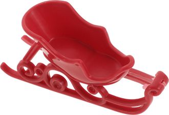 Angoily Weihnachtsschlitten Miniatur aus Kunststoff 7cm Kleiner Schlitten Ornament als Weihnachtsbaum und Tischdekoration Vielseitige Festtagsdeko