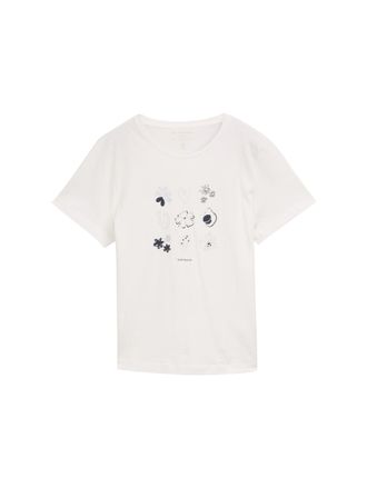 Tom Tailor Tom Tailor Damen 1045534 T-Shirt, 10320 - Soft Clear White, XXL EU