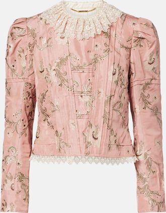 Chloé Chloé Veste en soie mélangée