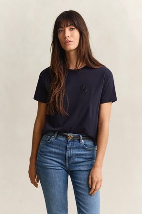 GANT Damen Script T-Shirt (XXL) EVENING Blau