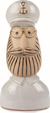 Baden Kopf Kapit&auml;n 27 cm - Keramik - Wei&szlig;