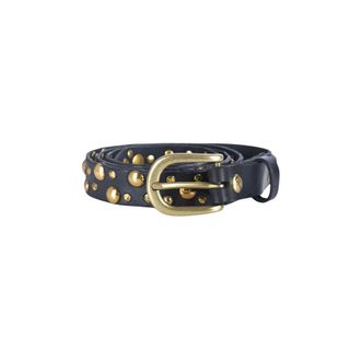 Campomaggi Ceinture en cuir &agrave; clous - Femme - Accessoires - Noir - Taille: 80 CM