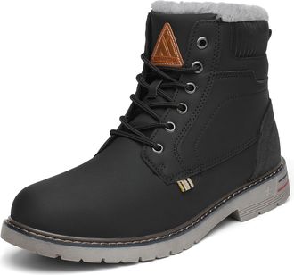 Mishansha Winterschuhe Damen Warme Gefüttert Winterstiefel Frauen Stiefeletten Schwarz Gr.41
