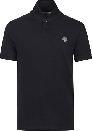 Stone Island Homme, Tops, Bleu, Taille: M Polo Slim Fit &agrave; Manches Courtes